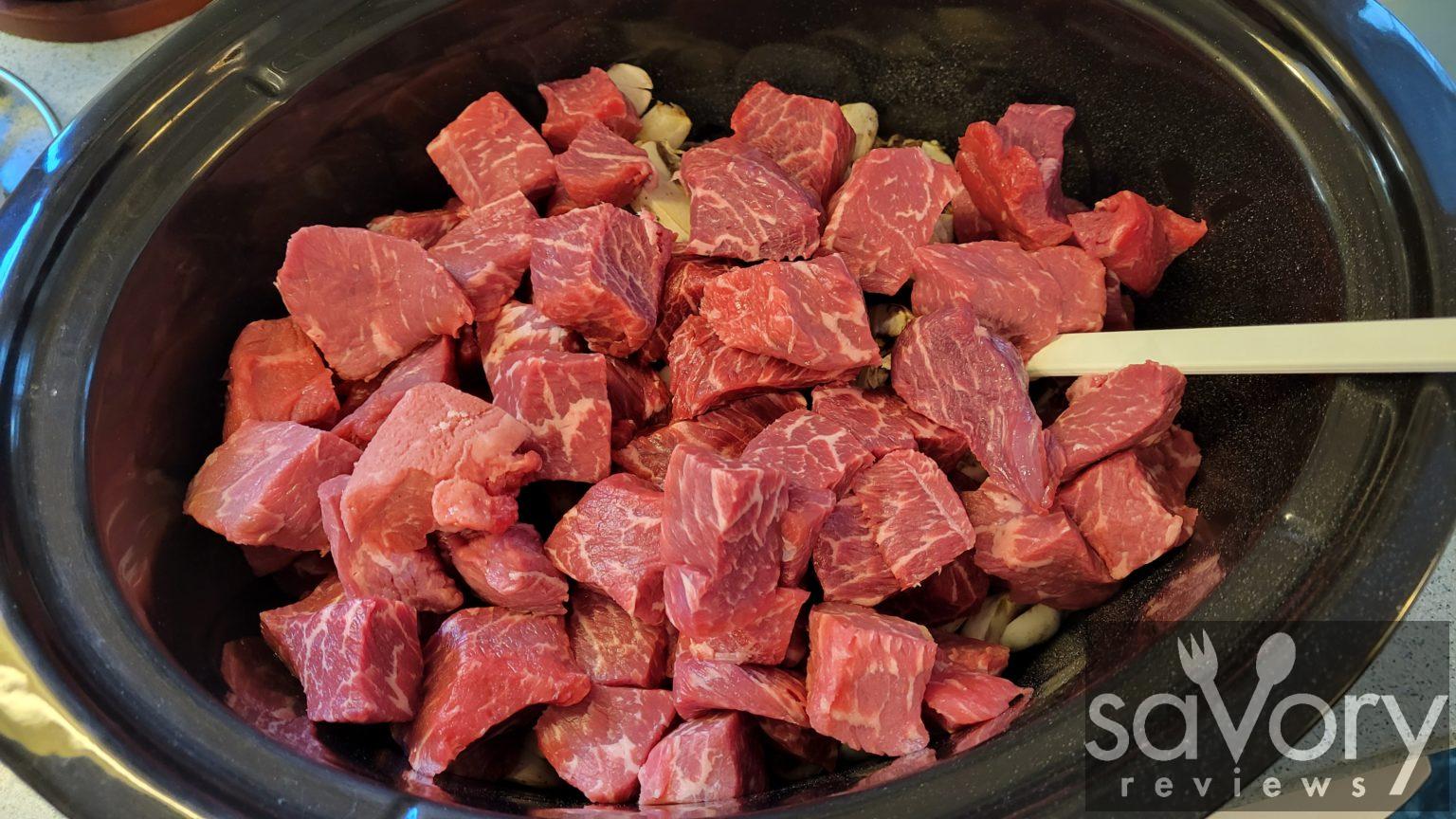 Slow Cooker Beef Tips Over Rice - SavoryReviews